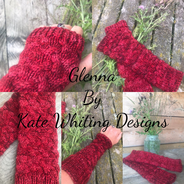 Glenna Armwarmers. DK Knitting Pattern – Kate Whiting Designs