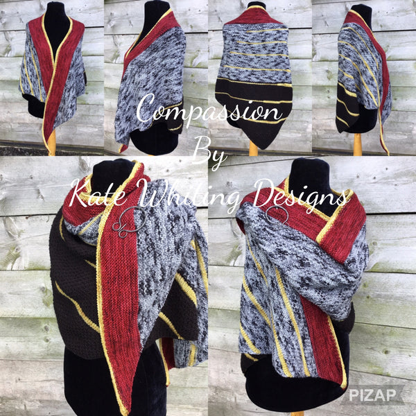 Compassion Shawl. DK Knitting Pattern – Kate Whiting Designs