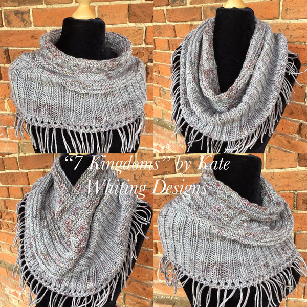 7 Kingdoms Cowl DK Knitting Pattern – Kate Whiting Designs