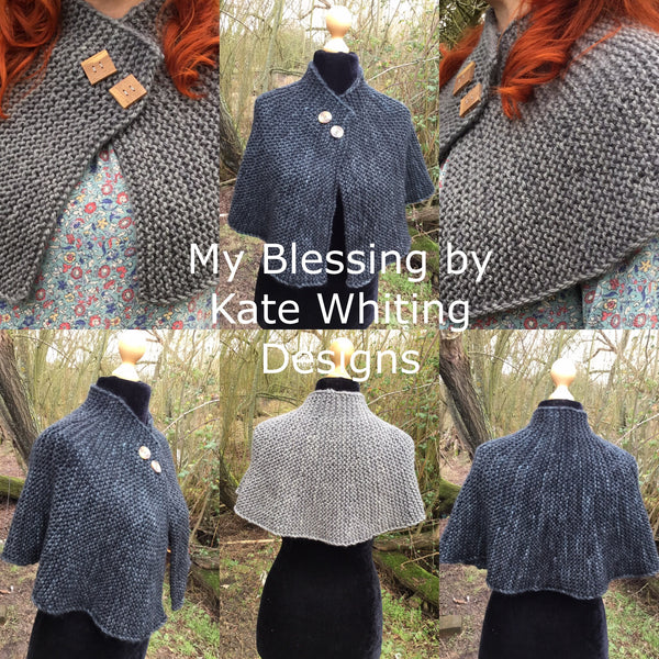My Blessing Cape. Chunky Knitting Pattern – Kate Whiting Designs