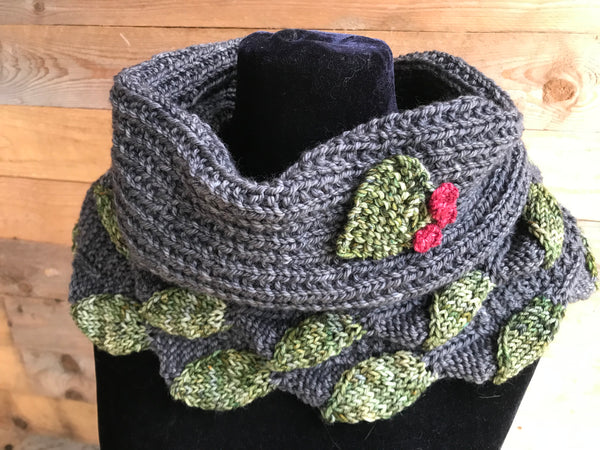 Falling Leaves Cowl. DK and Aran Knitting Pattern – Kate Whiting Designs