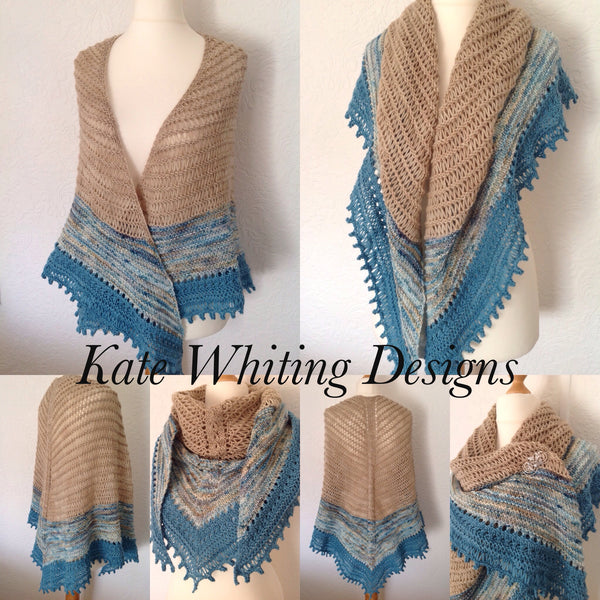 Ships Timbers Shawl. DK Knitting Pattern – Kate Whiting Designs